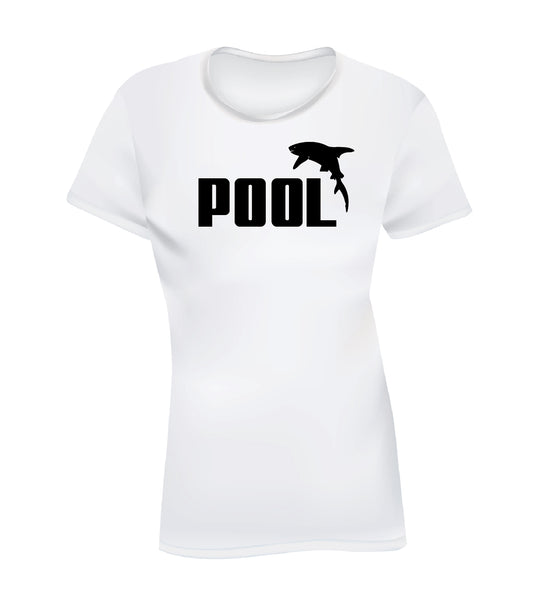 POOL SHARK (Women's Tee) - White – fast&loose designs